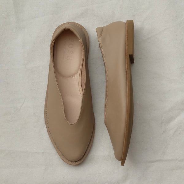 New Day in Nude Leather – Posh Pocket Shoes
