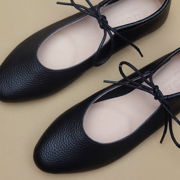 Gianna in Black Genuine Leather (Pre-Order) – Posh Pocket Shoes