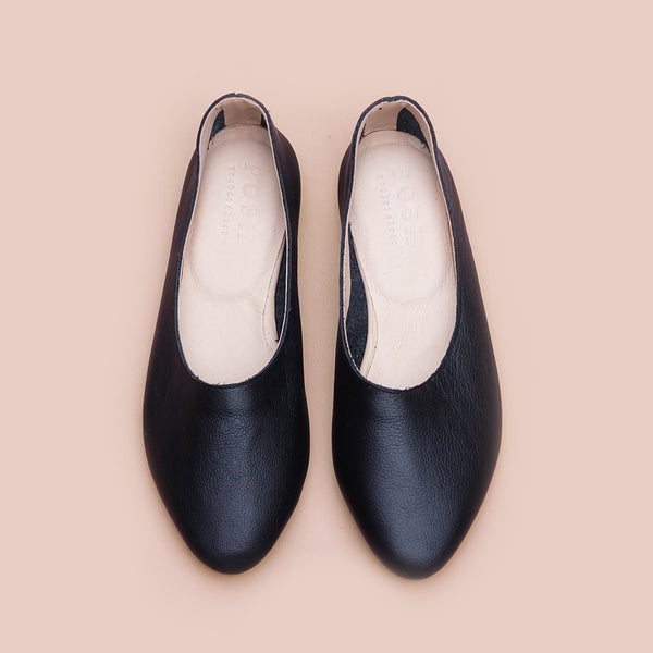 Roma Black in Genuine Leather (Pre-order) – Posh Pocket Shoes